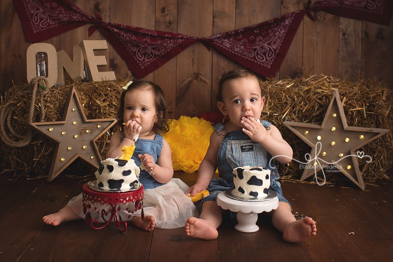 Autumn & Abram | Farm Themed Smash Cake Session | Twin Smash Cake | CT ...