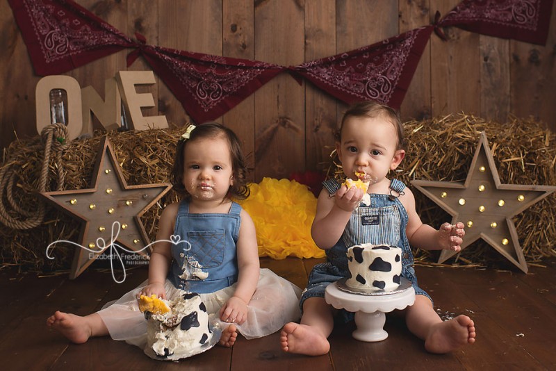 Autumn & Abram | Farm Themed Smash Cake Session | Twin Smash Cake | CT ...