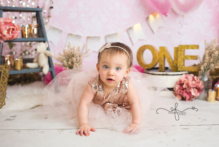 Madelynn |Pink & Gold Vintage First Birthday | CT Smash Cake ...