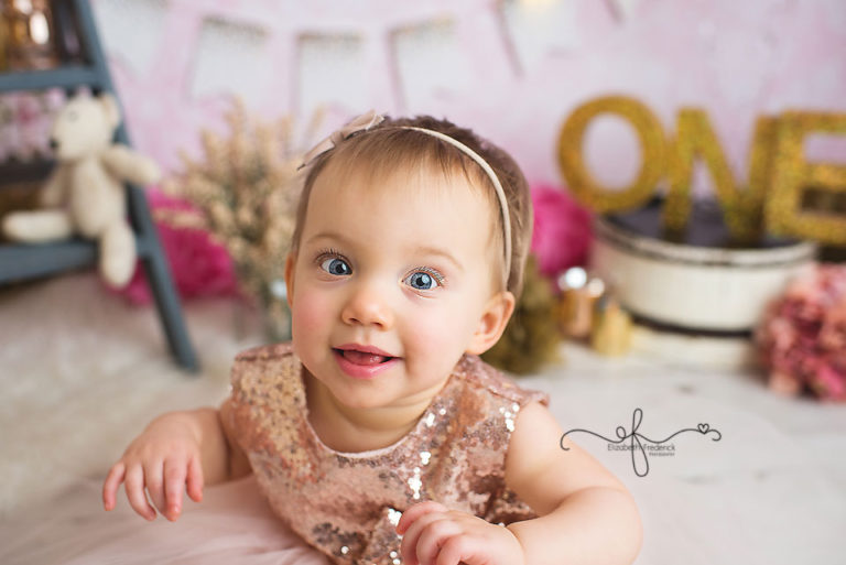 Madelynn |Pink & Gold Vintage First Birthday | CT Smash Cake ...